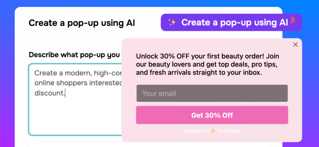 Login to your SendPulse account